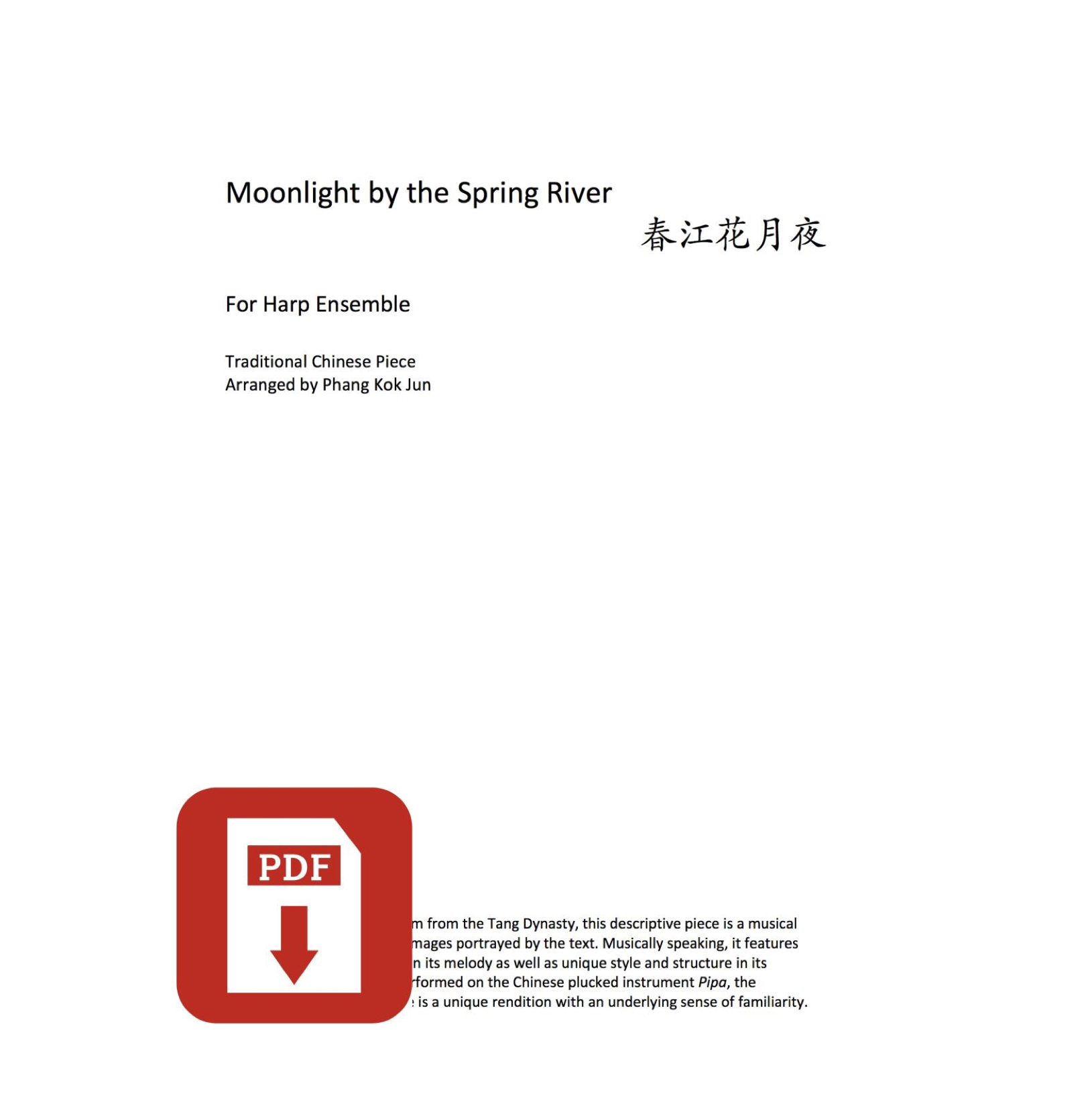 Moonlight by the Spring River by K. J. Phang (PDF) | Rave Harps